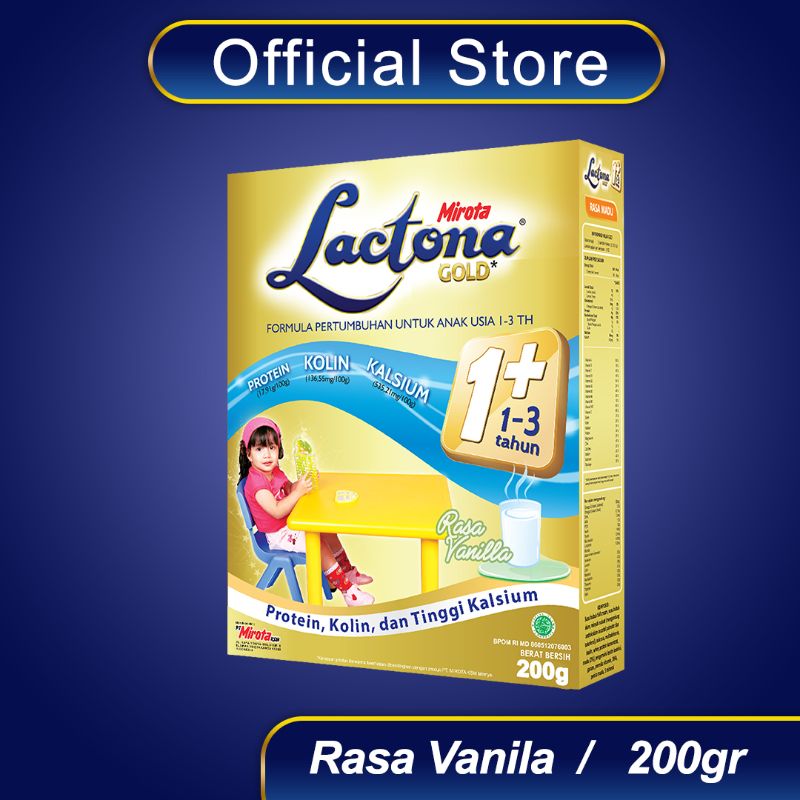 Jual Lactona 1+ Gold Susu Pertumbuhan 1-3 Tahun Rasa Vanila Susu ...