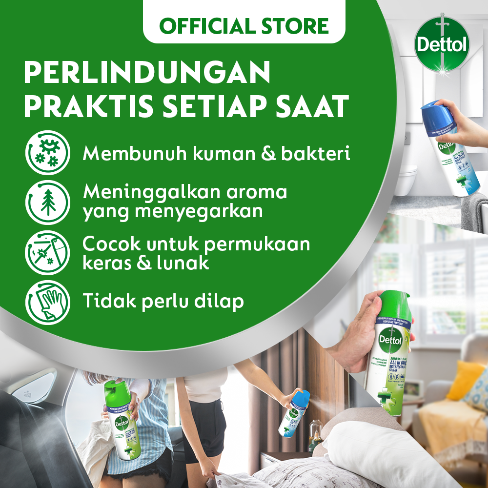Jual Dettol Crisp Breeze Disinfectant Spray [225 Ml] Di Seller Dettol ...