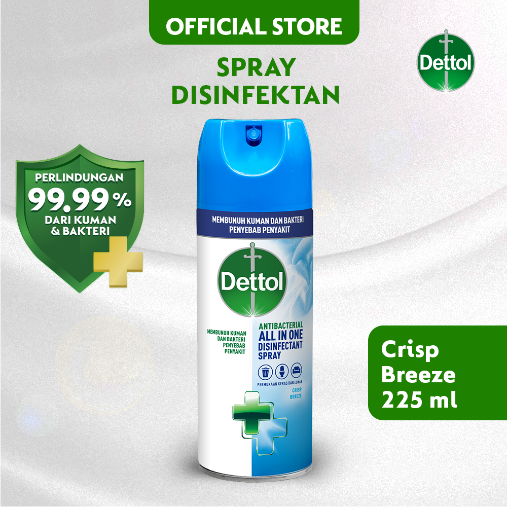 Jual Dettol Crisp Breeze Disinfectant Spray [225 mL] di Seller Dettol ...
