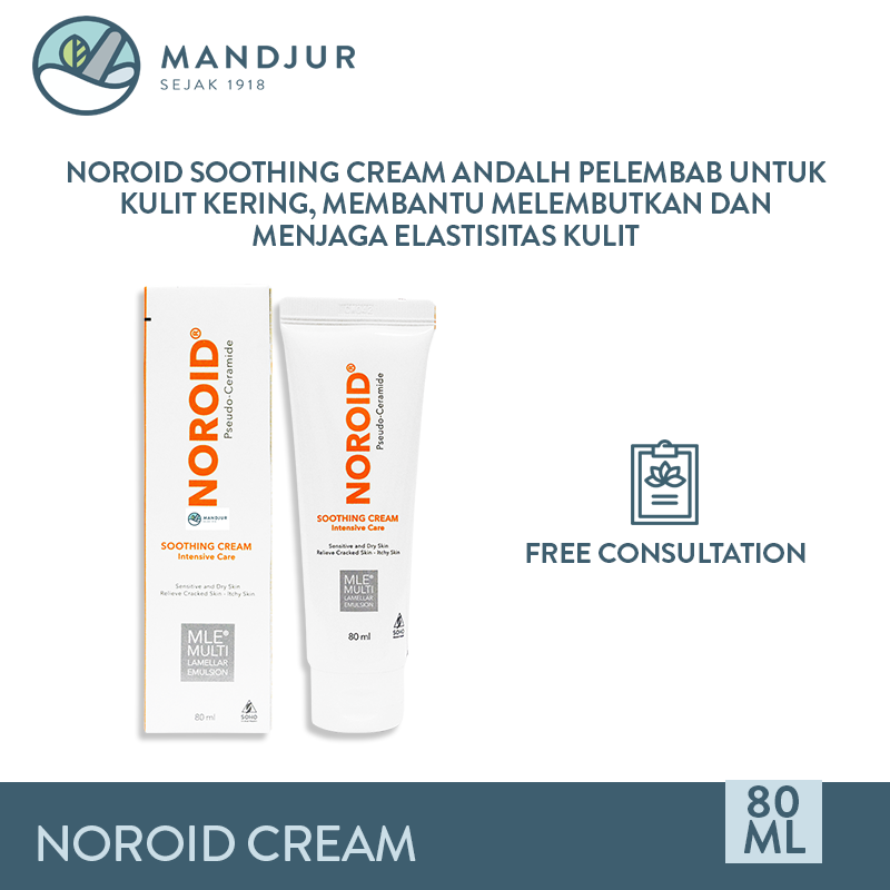 Jual Noroid Soothing Cream 80 mL - Pelembab Kulit Kering dan Bersisik ...