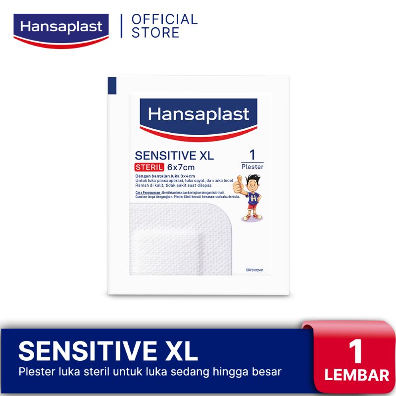 Jual Hansaplast Sensitive Steril XL - Plester Luka Besar di Seller ...