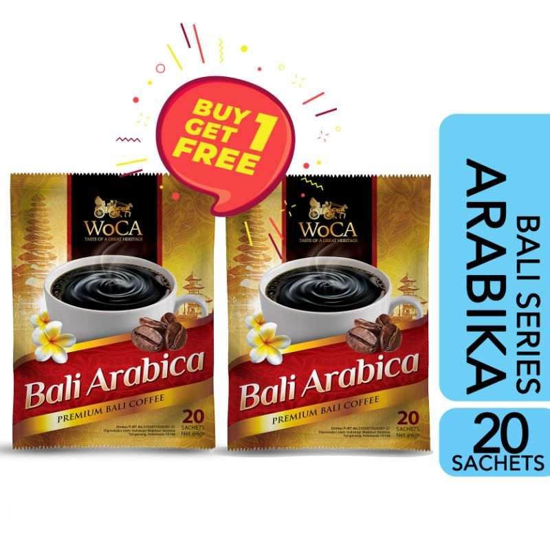 Jual [buy1get1]woca Bali Kintamani Arabika Kopi Bubuk 20 Sachets Di ...