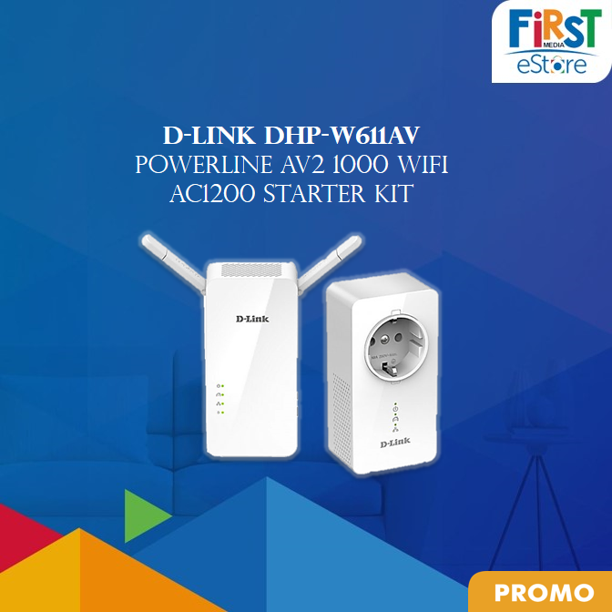 Promo BIG DISCOUNT: Powerline Wifi Extender Dlink DHP-W611AV AV2 1000 ...