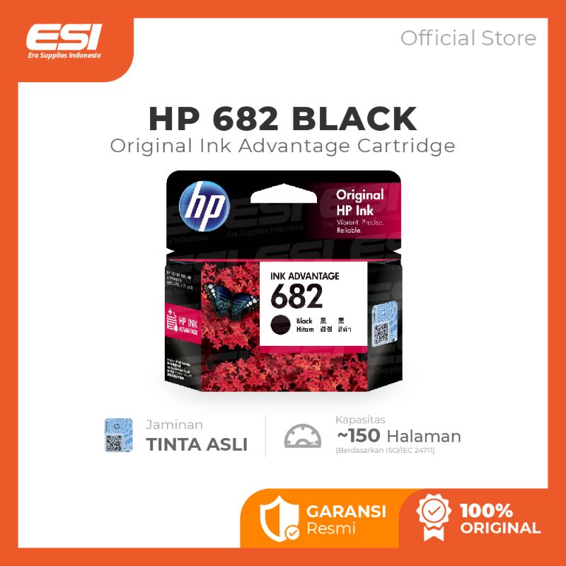 Jual Hp 682 Black Original Ink Advantage Cartridge (3ym77aa) Di Seller ...