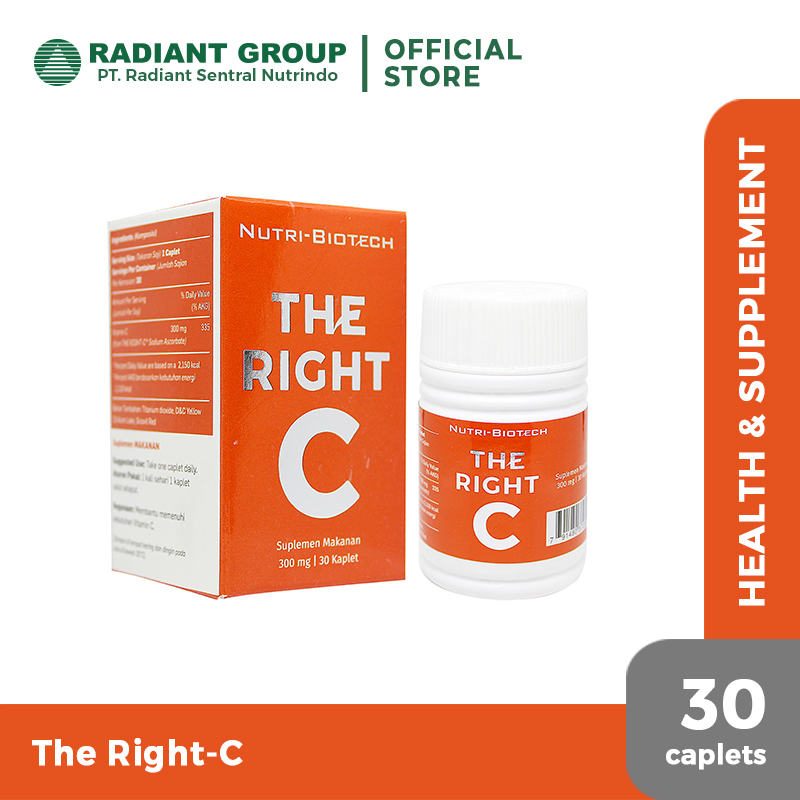 Jual The Right Suplemen C [300 mg/30 Tabs] di Seller Herbal Lovers ...