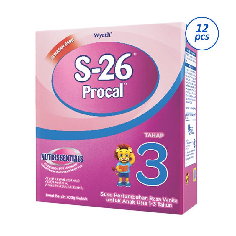 Jual Wyeth S26 Procal Tahap 3 700gr Susu Formula [12pcs/karton] di ...