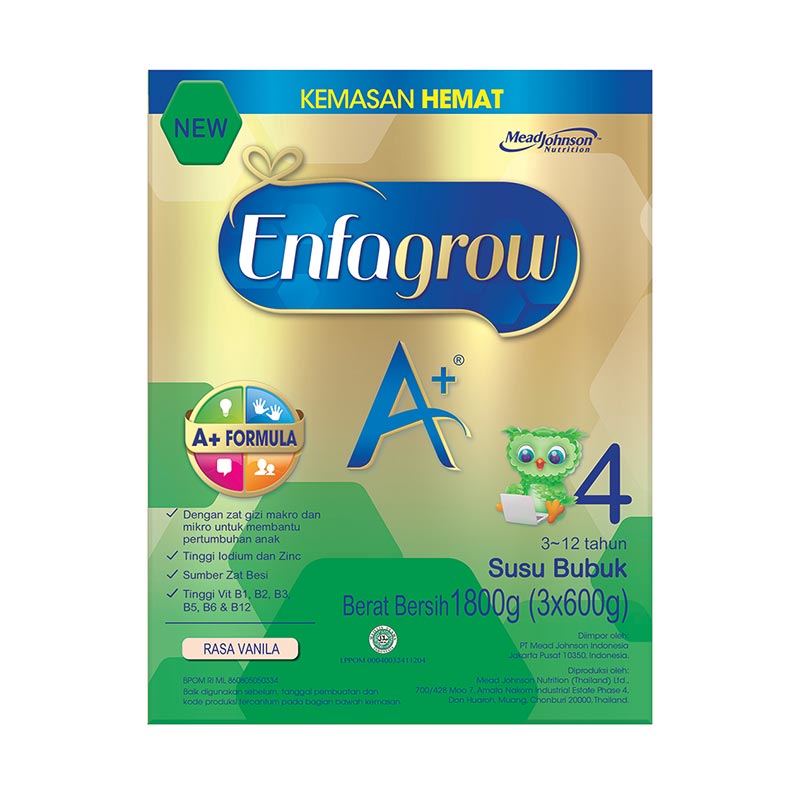 Jual Enfagrow A+4 Vanilla [1800 g] di Seller Toko Lilian - Kota Jakarta ...