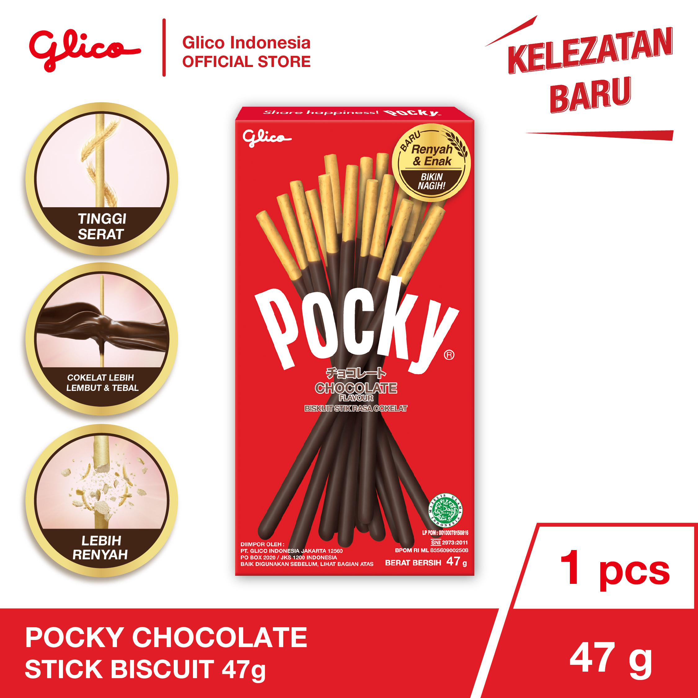 Promo Pocky Chocolate Stick Biscuit 47 G Diskon 27% Di Seller Glico ...