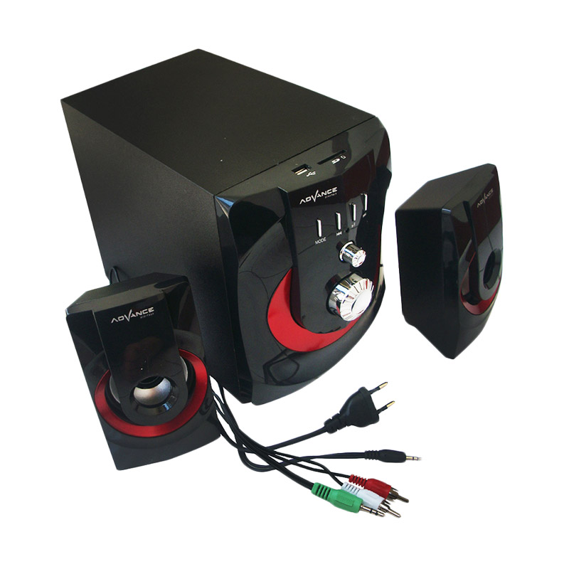Jual Sp Advance M250bt Bluetooth Speaker Hitam Red [subwoofer System