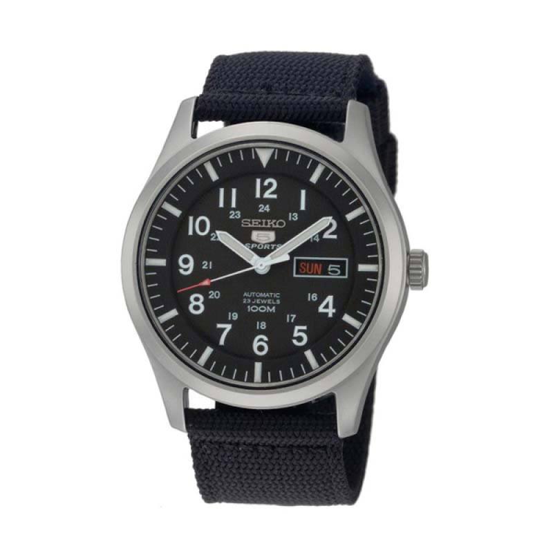 Promo Seiko 5 Automatic Sports Watch SNZG15K1 Jam Tangan Pria Black ...