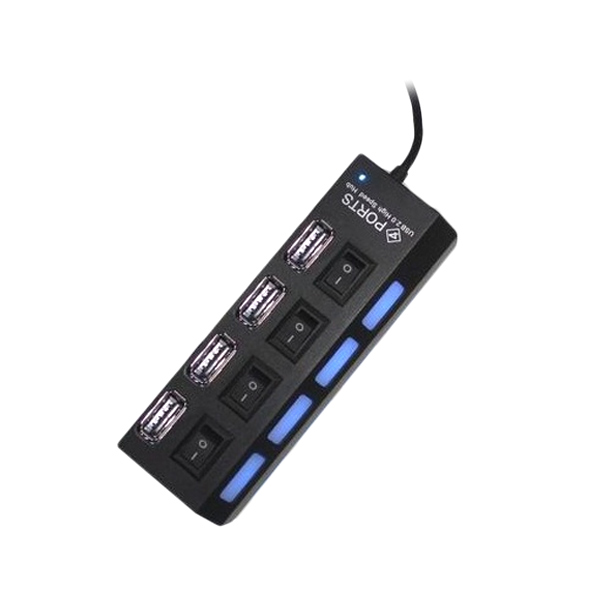 Jual USB Black Hub [4 Port/Switch on off LED] di Seller Azkalisha ...