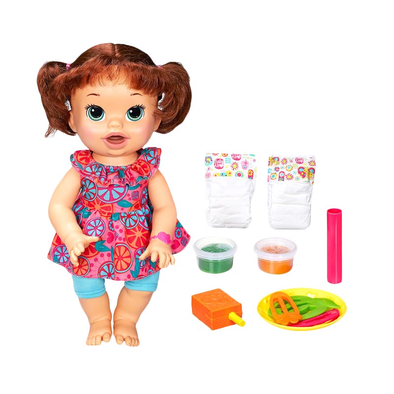 Jual Baby Alive Super Snacks Snackin Sara Brunette Mainan Anak di ...
