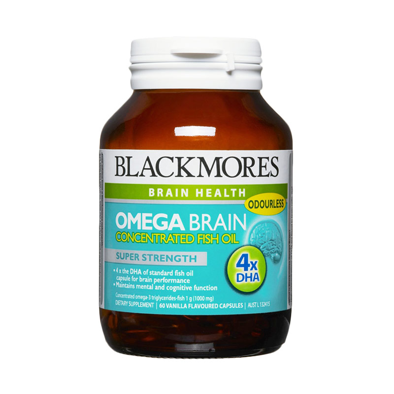 Jual Blackmores Omega Brain Odourless 4x DHA Multivitamin [60 Kapsul ...
