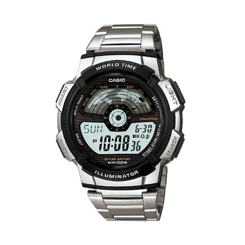 Promo Casio Man Combination AE-1100WD-1AVDF Silver Blast Jam Tangan ...