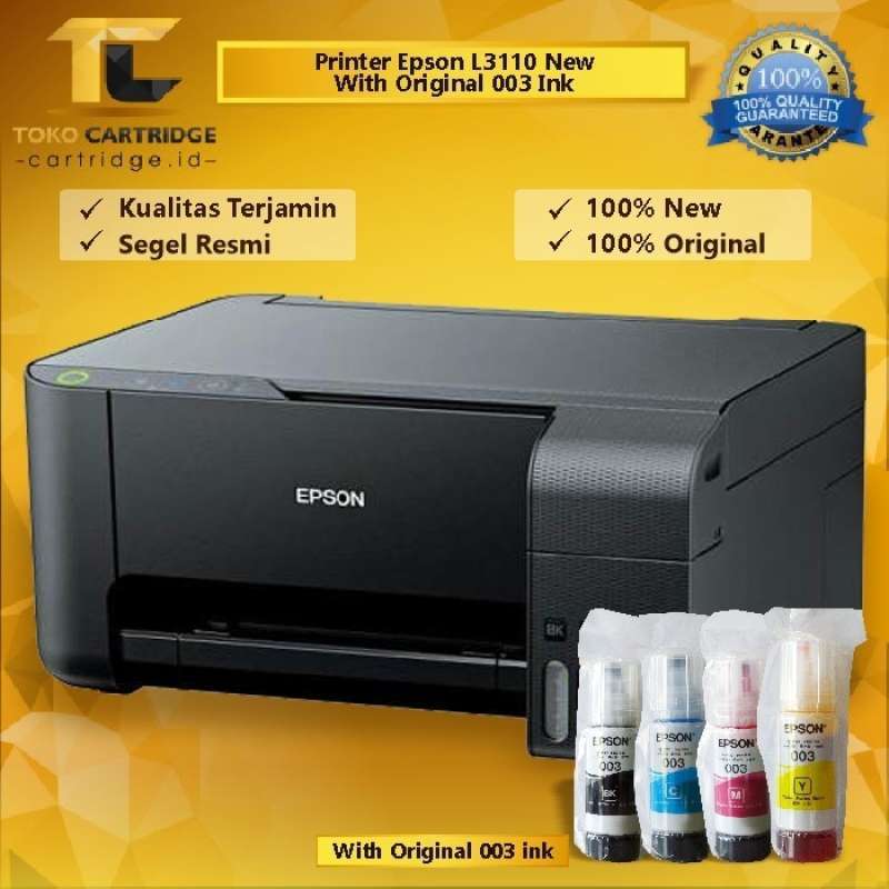 Epson Ecotank L3110 Allinone Ink Tank Printer Comes With