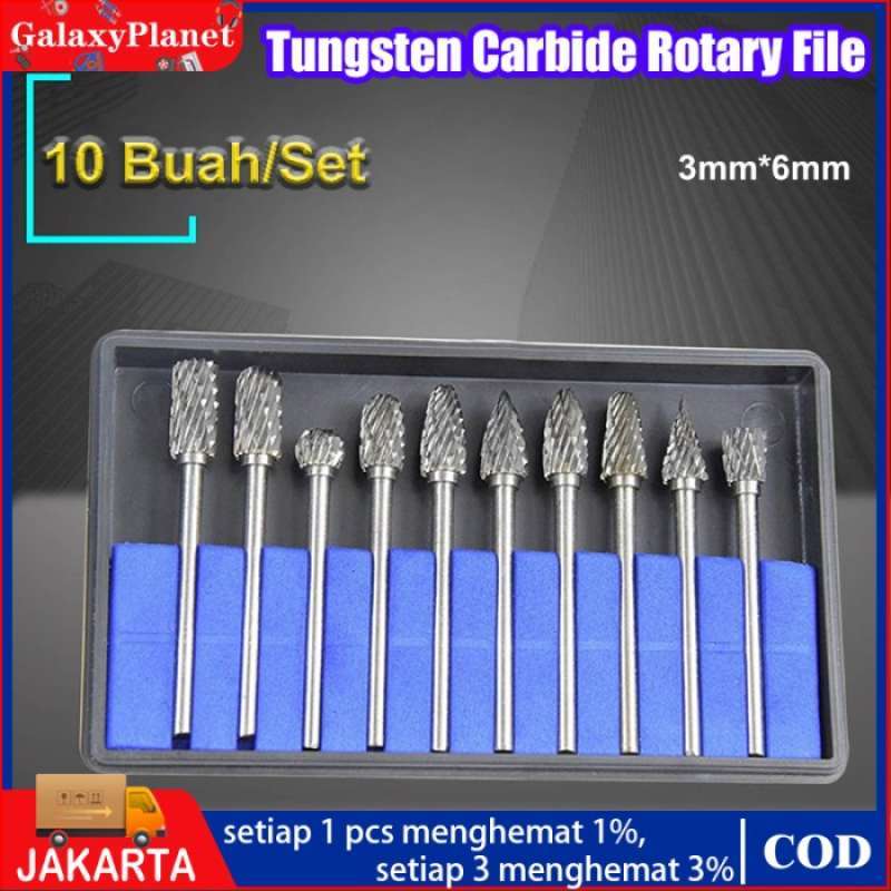 Promo Mata Bor Kikir Ukir Tuner Mini Grinder Rotary Tungsten Carbide 10 ...