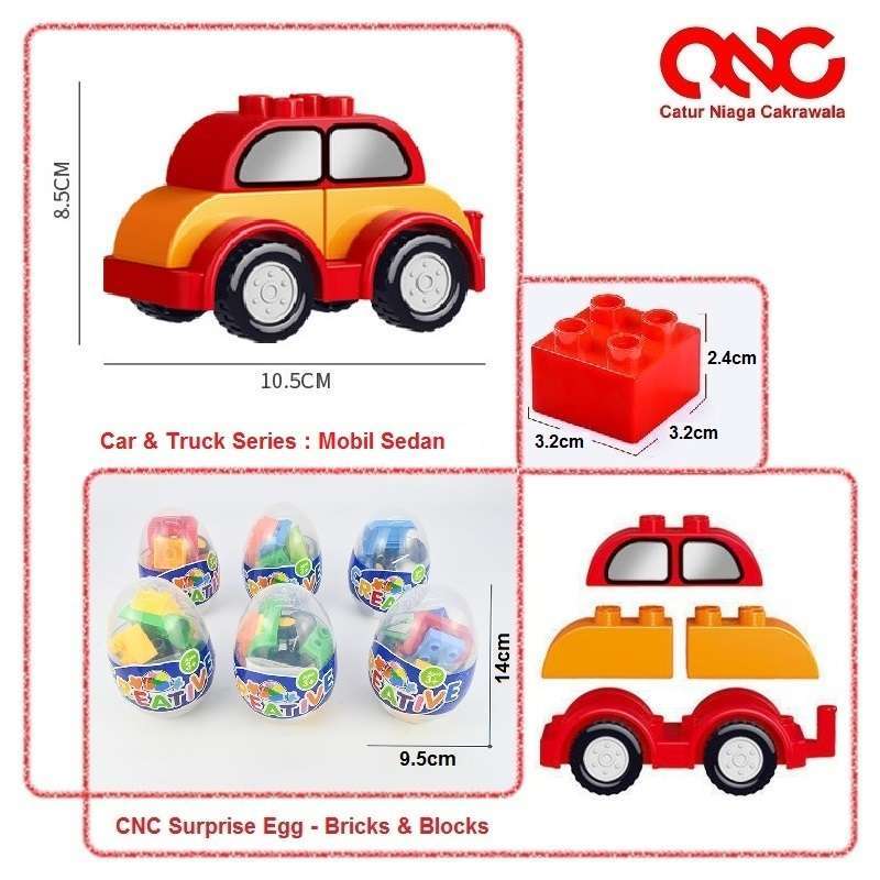 Promo Cnc Brick & Block - Car & Truck Series , Lego Compatible ( Gacha ...