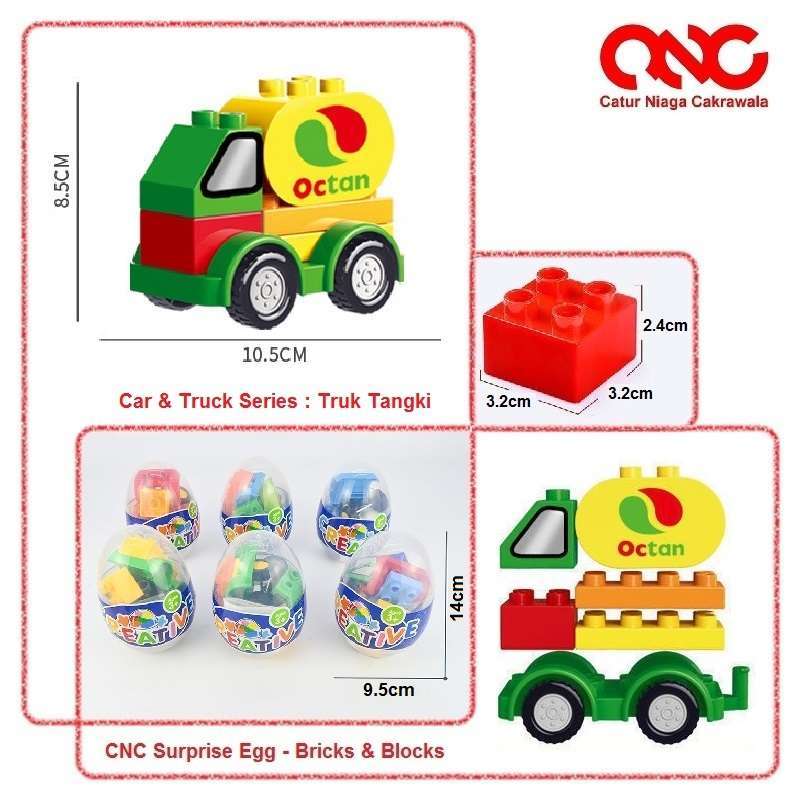 Promo Cnc Brick & Block - Car & Truck Series , Lego Compatible ( Gacha ...