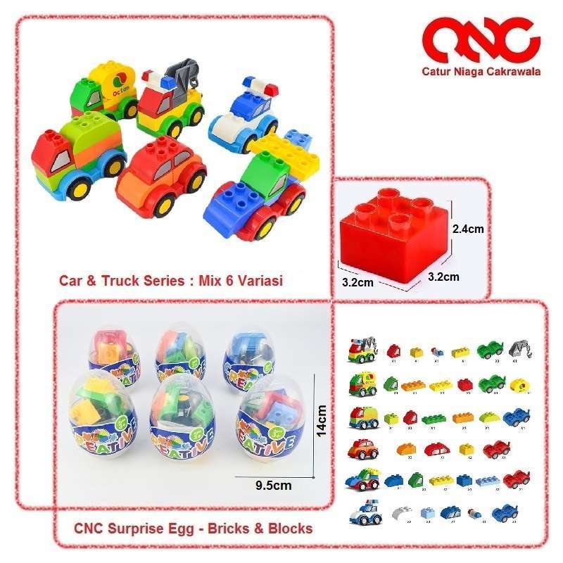 Promo Cnc Brick & Block - Car & Truck Series , Lego Compatible ( Gacha ...