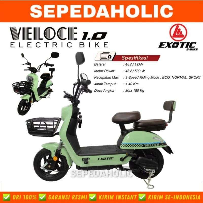 Promo Sepeda Lipat Exotic Veloce 1.0 By Pacific 500 Watt Electric E ...