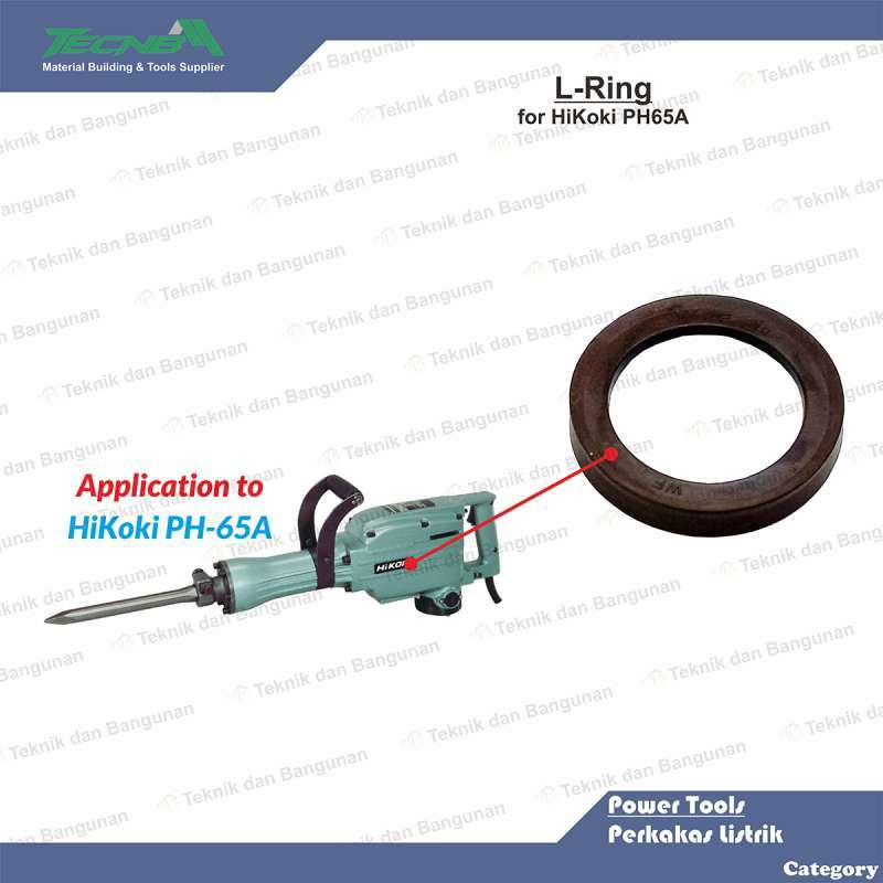 Jual Karet Seal L-ring Piston Untuk Mesin Jack Hammer Hikoki Ph65a Di ...