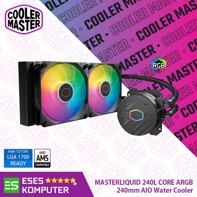 Jual Cooler Master MASTERLIQUID 240L CORE ARGB | AIO 240mm Liquid ...