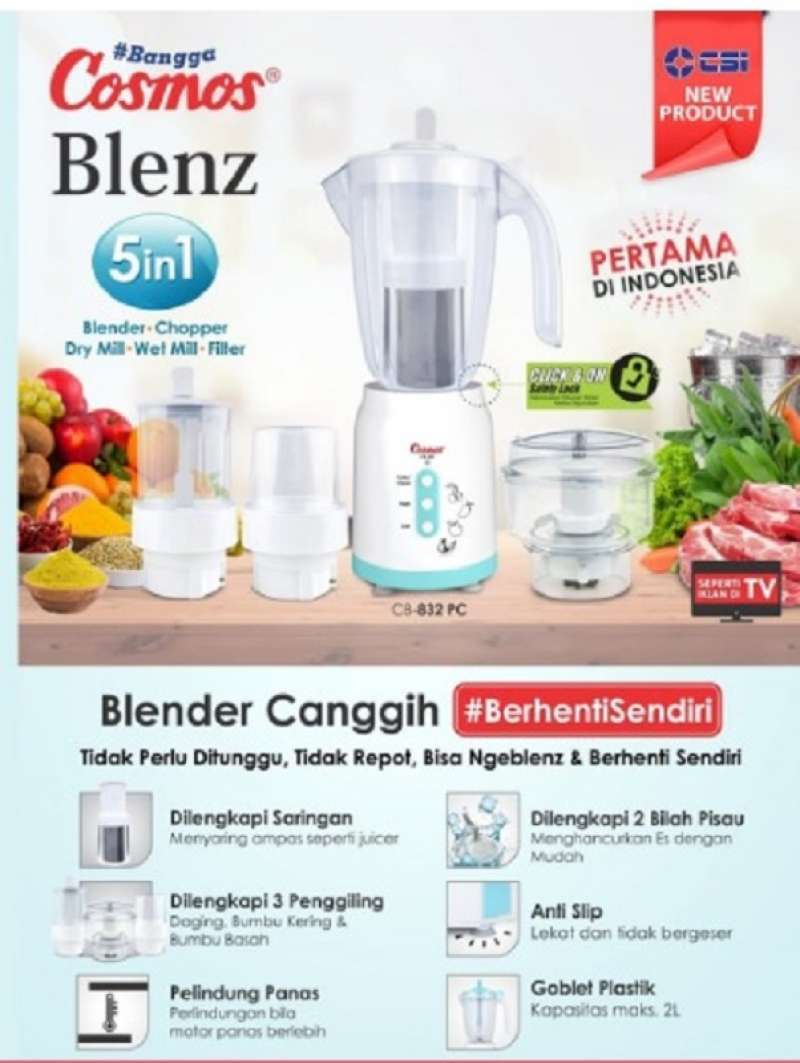 Promo Cosmos Cb-832 Pc Blender Blenz 5in1 [2 L] - #berhentisendri ...