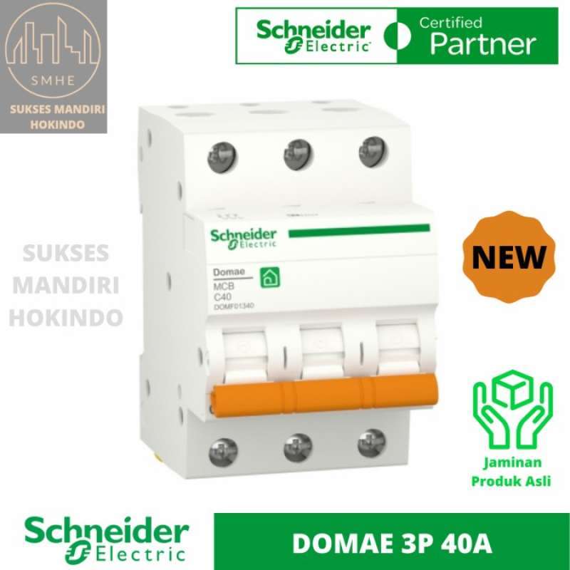 Promo MCB 3 Phase 40 Ampere 3p 40a 3pole Schneider Domae Baru 6kA ORI SNI Diskon 23% di Seller ...
