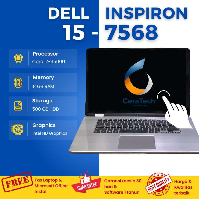 Jual LAPTOP DELL INSPIRON 15-7568 TOUCHSCREEN - CORE i7 GEN 6 - RAM 8GB ...
