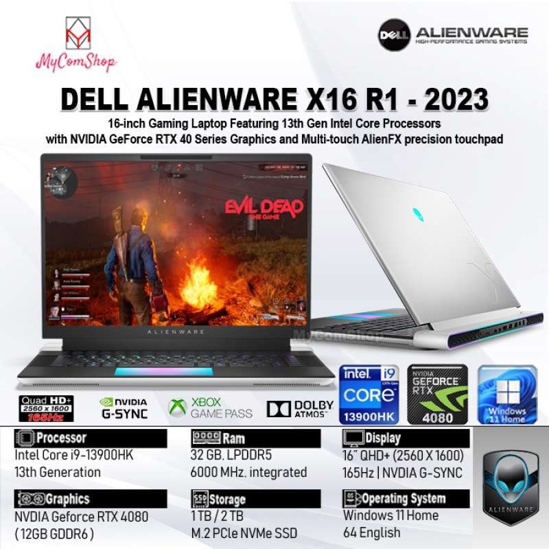Jual DELL ALIENWARE X16 i9-13900HX 32GB RAM 1TB SSD RTX 4080 12GB di ...
