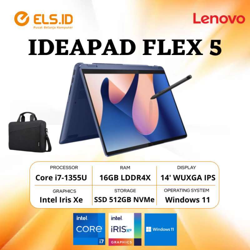 Jual Lenovo IdeaPad Flex 5-14IRU8 Touch 2in1 i7 1355U 16GB SSD 512GB 14' W11+OHS di Seller ELS ...