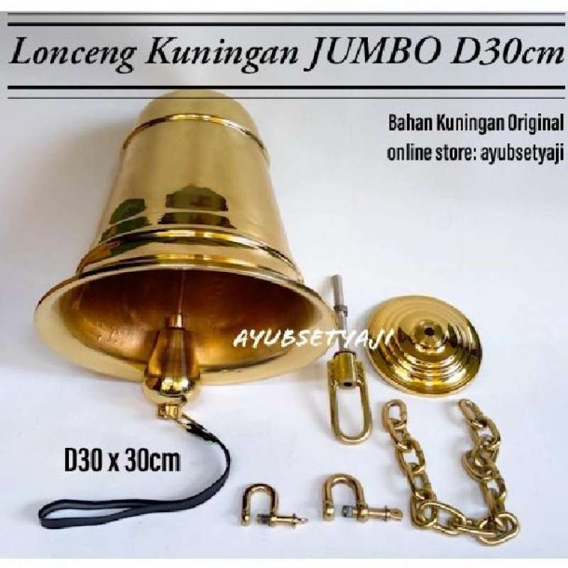 Jual Lonceng Kuningan JUMBO BESAR D30cm Lonceng Kerucut Diameter 30cm ...