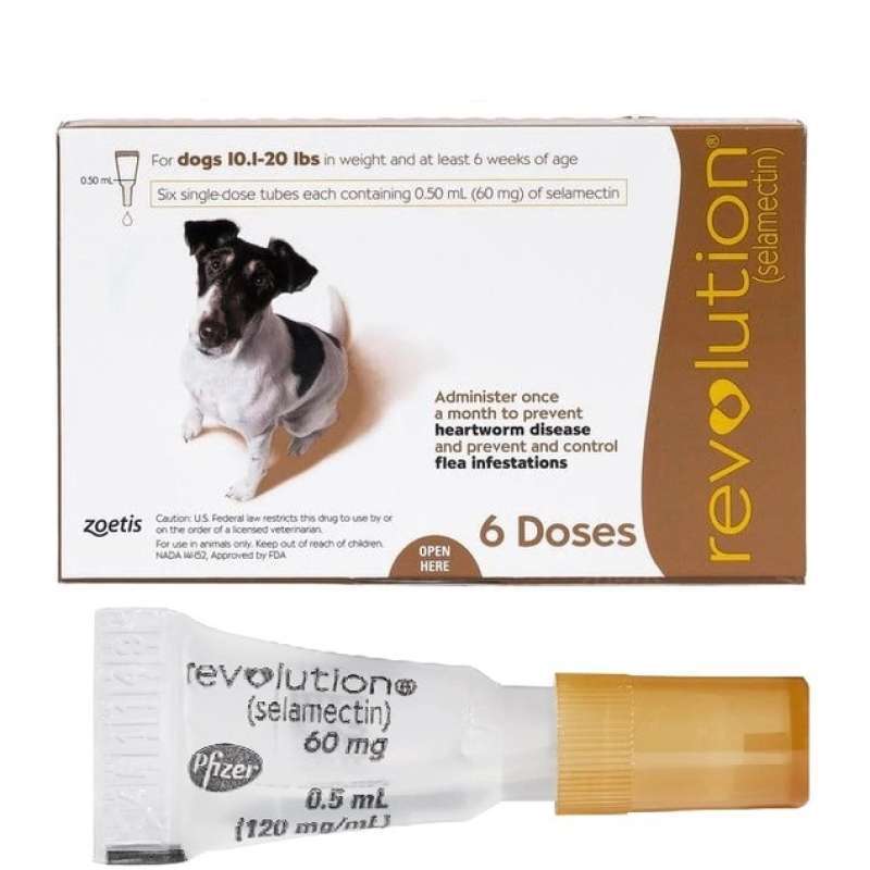 Jual Obat Kutu Tetes Revolution DOG BROWN 4.5KG - 9KG Obat Tetes Kutu ...