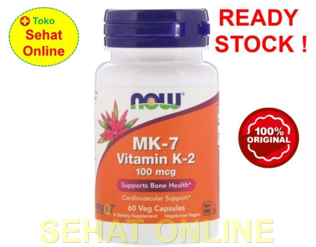 Promo Now Foods Mk7 Vitamin K2 100 Mcg 60 Vcaps Diskon 23% di Seller Mita Medika - Kalibata ...