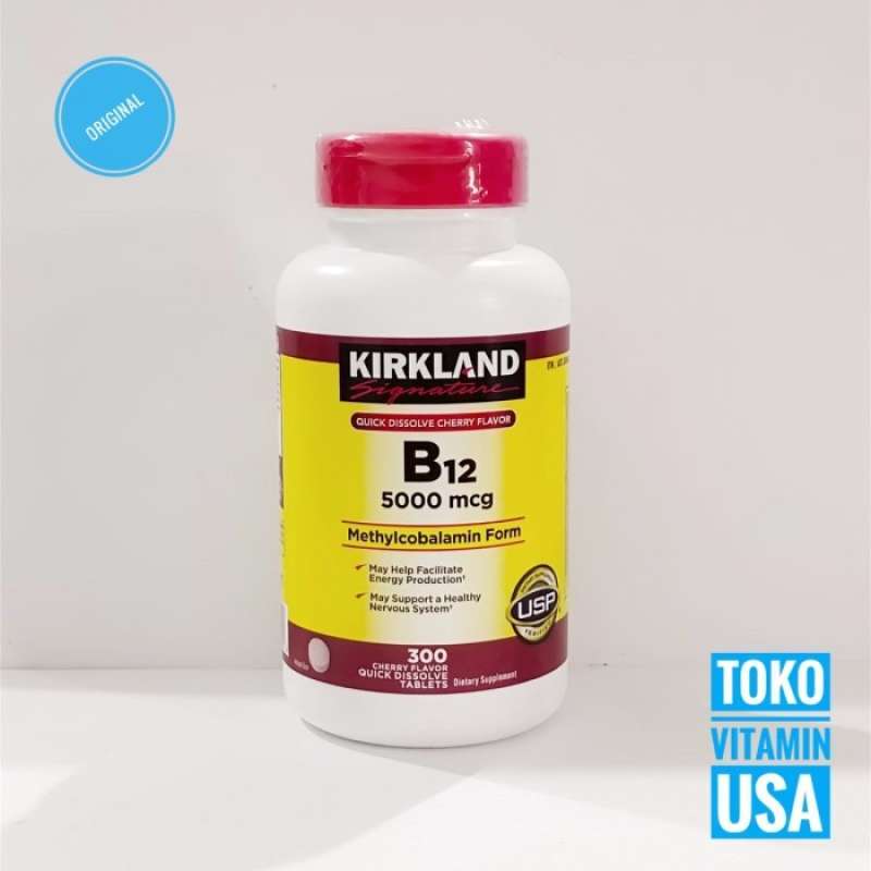Promo Kirkland Signature Quick Dissolve Vitamin B12 5000 Mcg 300 ...