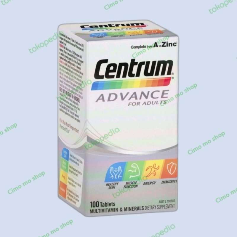 Promo Centrum Advance For Adult 100 Tablets Multivitamin Dan Mineral ...