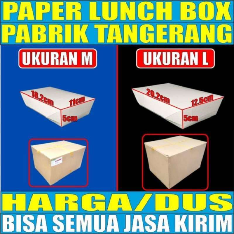 Promo Paper Lunch Box Putih Food Tray Kertas Take Away Dpe Dus Semua ...