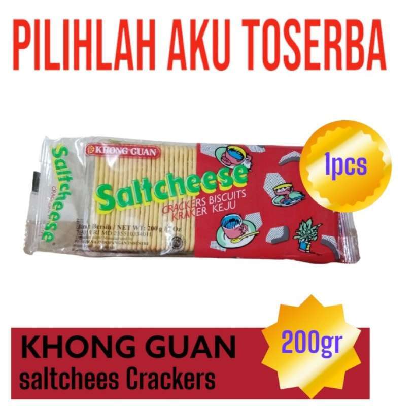 Promo Biskuit Khong Guan SALTCHEESE 200 gr - ( HARGA 1 PCS ) Diskon 12% ...
