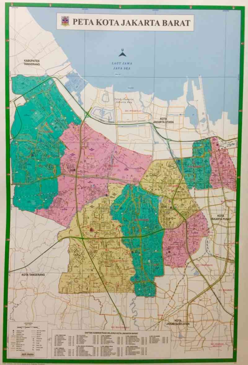 Jual Peta Kota Jakarta Barat Lembaran Di Seller Indah Library - Tegal ...