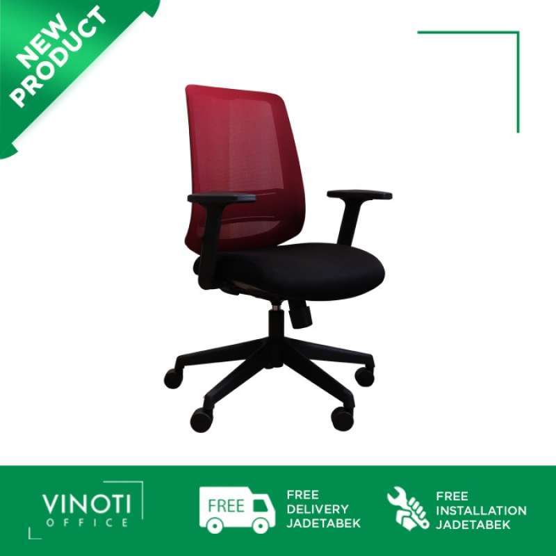 Promo Kursi Kerja Kantor Ergonomis Vinoti Office X Mesh 2 Mb Chair Maroon Diskon 23% di Seller ...