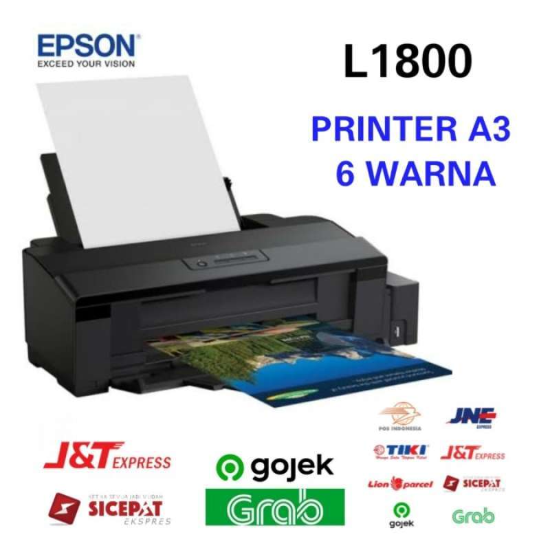 Jual PRINTER EPSON L1800 A3 PHOTO INK TANK PRINTER L 1800 6 WARNA di ...