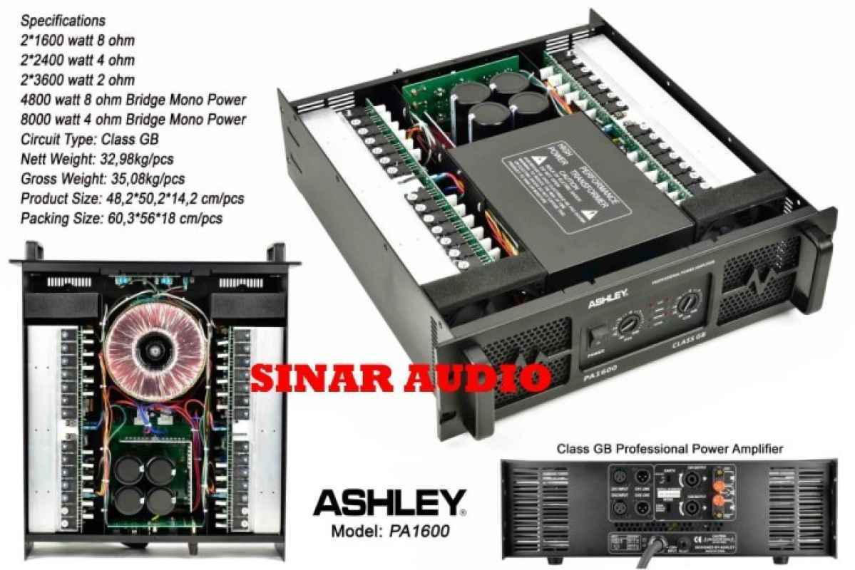 Promo Power Amplifier ASHLEY PA1600 - PA 1600 Original Produk Diskon 23 ...