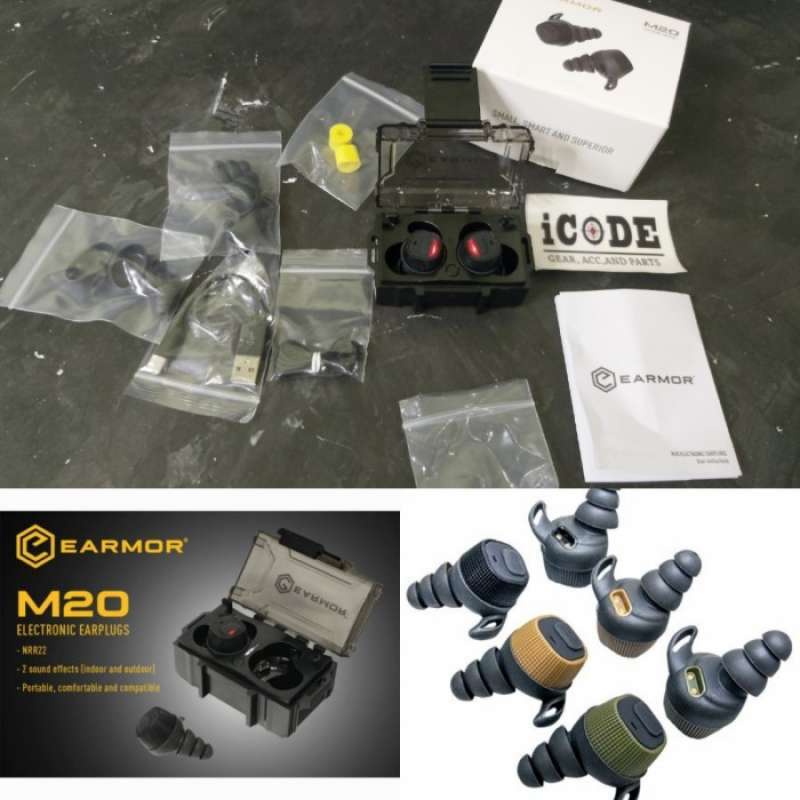 Promo Earmor M20 Earplug Ospmen M20 Tactical Electronic Earplug Noise ...