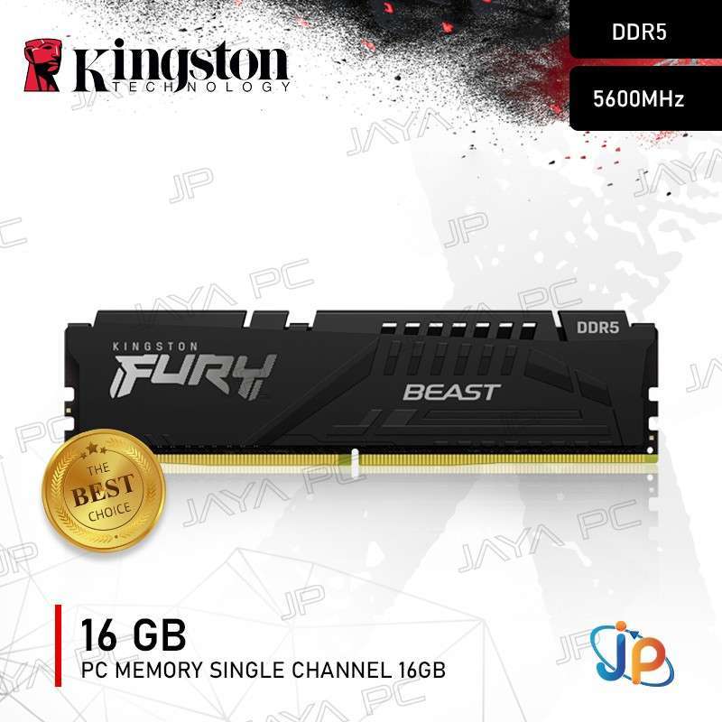 Jual Memory Kingston Fury Beast PC44800 5600Mhz DDR5 16GB Ram di Seller Jaya PC - Mangga Dua ...