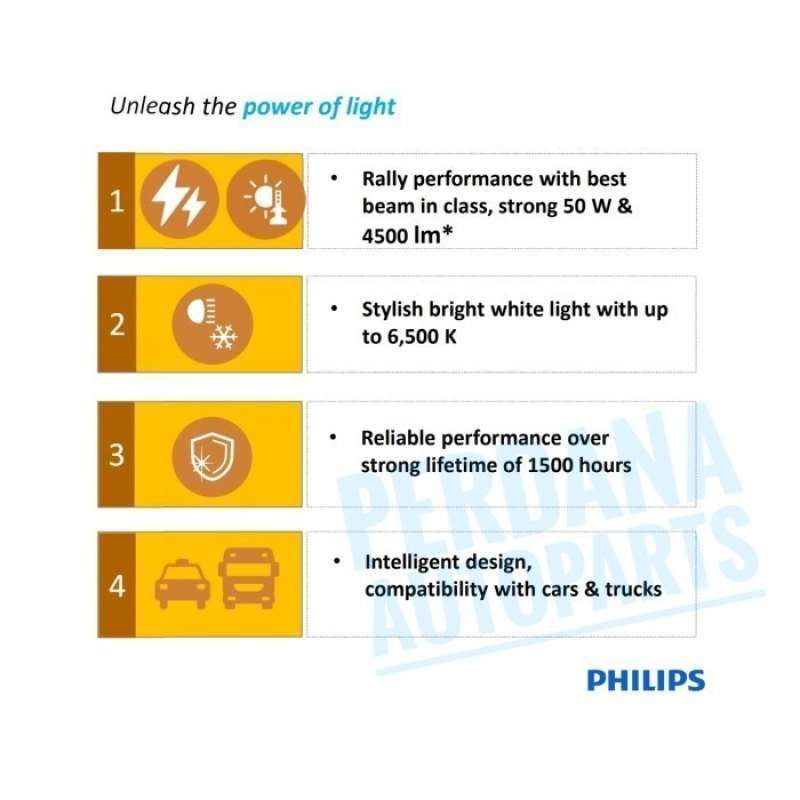 Promo Philips Ultinon Rally 6500k 50w H4 Original Set Of 2pcs Diskon 19 ...