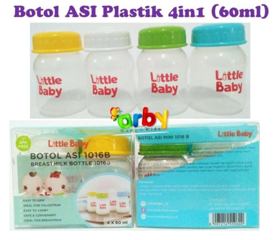 Jual Little Baby Botol Asi Mini Plastik (penyimpan Asi) Bpa Free 4in1 ...