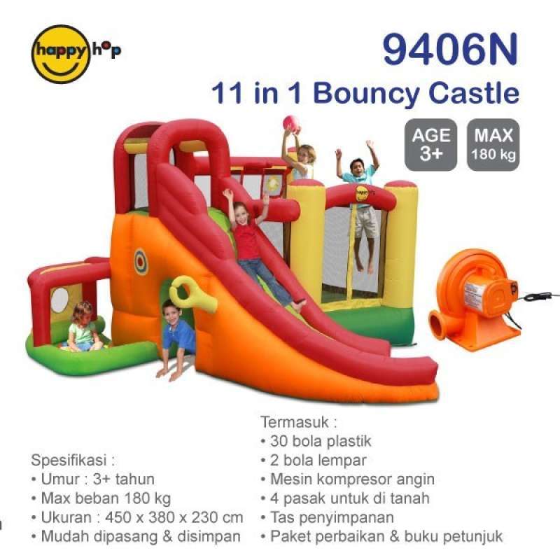 Promo Happy Hop Bouncy Castle Istana Balon 11 In 1 Mainan Air Pool Anak ...