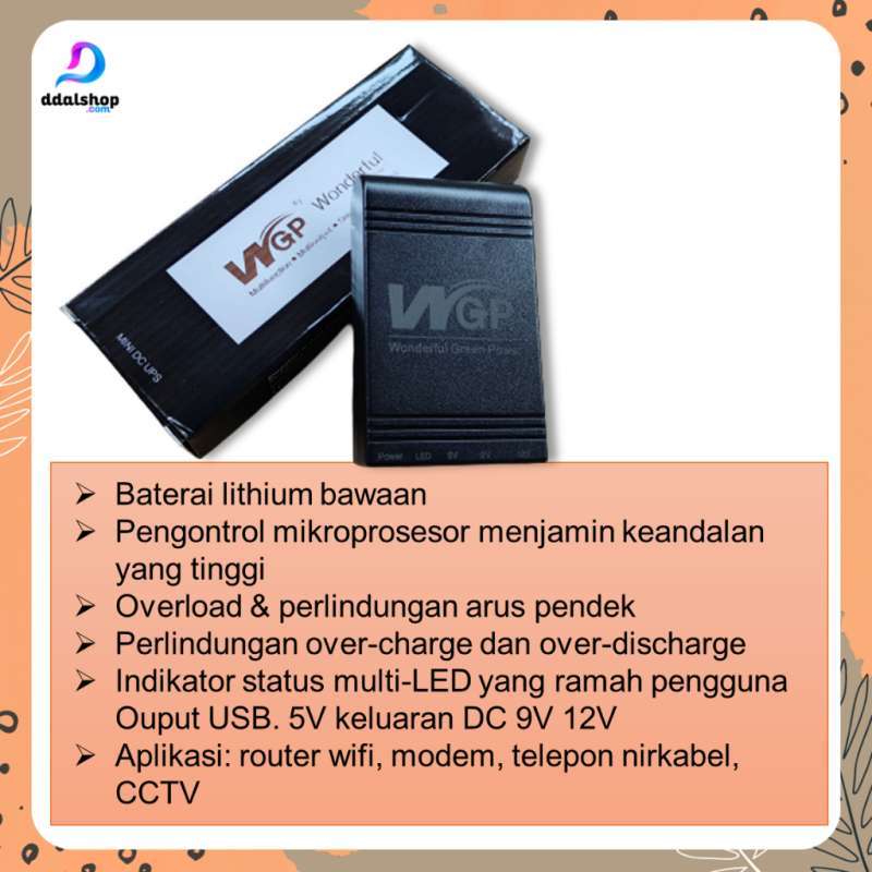 Jual Dc Mini Ups Portable Untuk Cctv Wifi Router Usb 5v/9v/12v 5v/12v ...