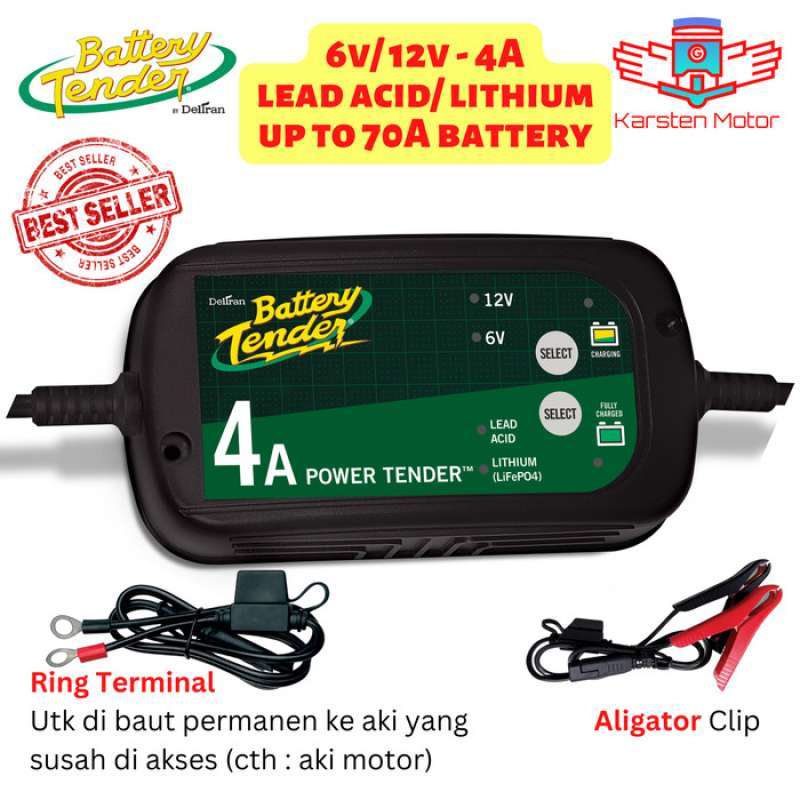 Promo CHARGER AKI 4A (aki basah,kering, lithium) 6v & 12v - BATTERY ...