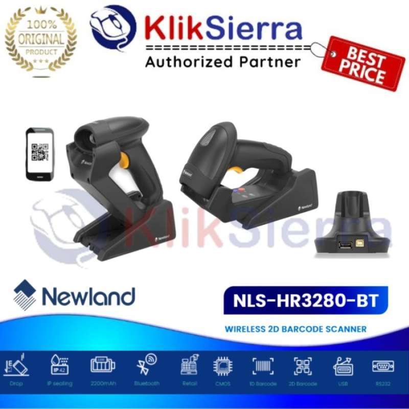 Promo Scanner Barcode 2d Newland Nls-hr3280-bt Wireless Bluetooth ...